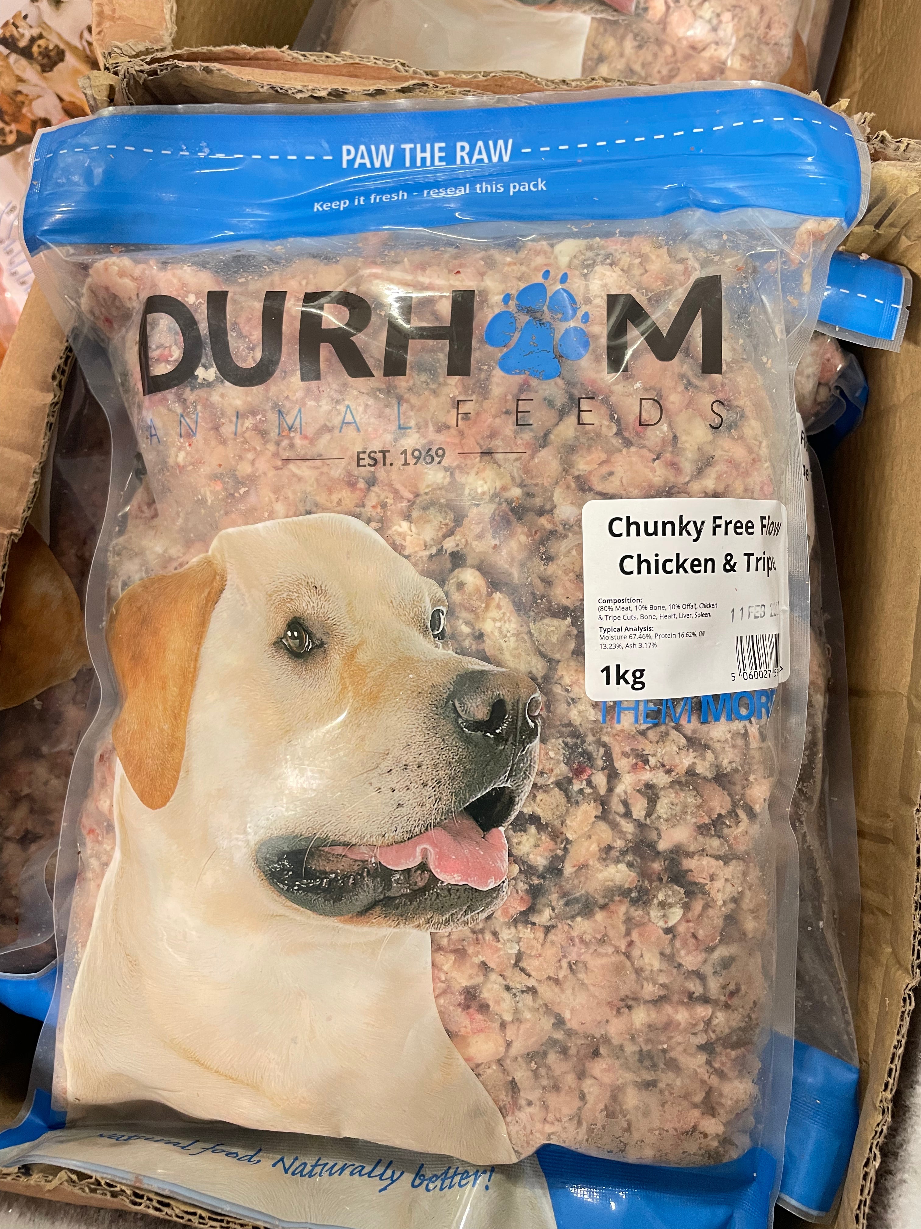 Chicken and Tripe Raw mince freeflow daf 1KG – Paws to hooves